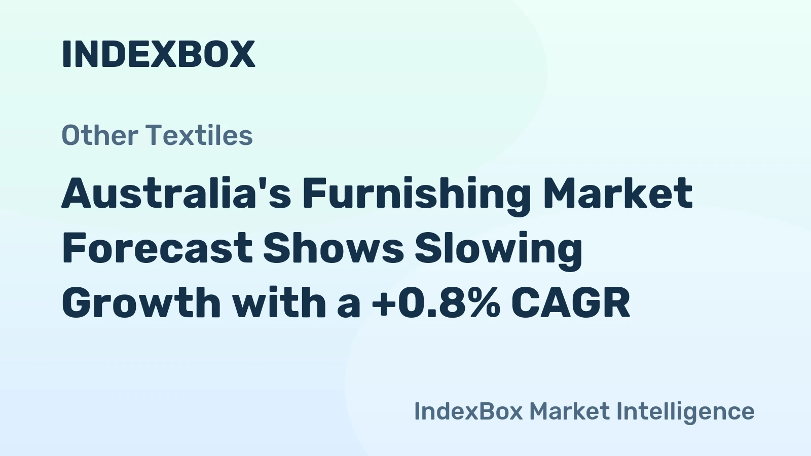 Australia's Furnishing Market Forecast Shows Slowing Growth with a +0.8% CAGR