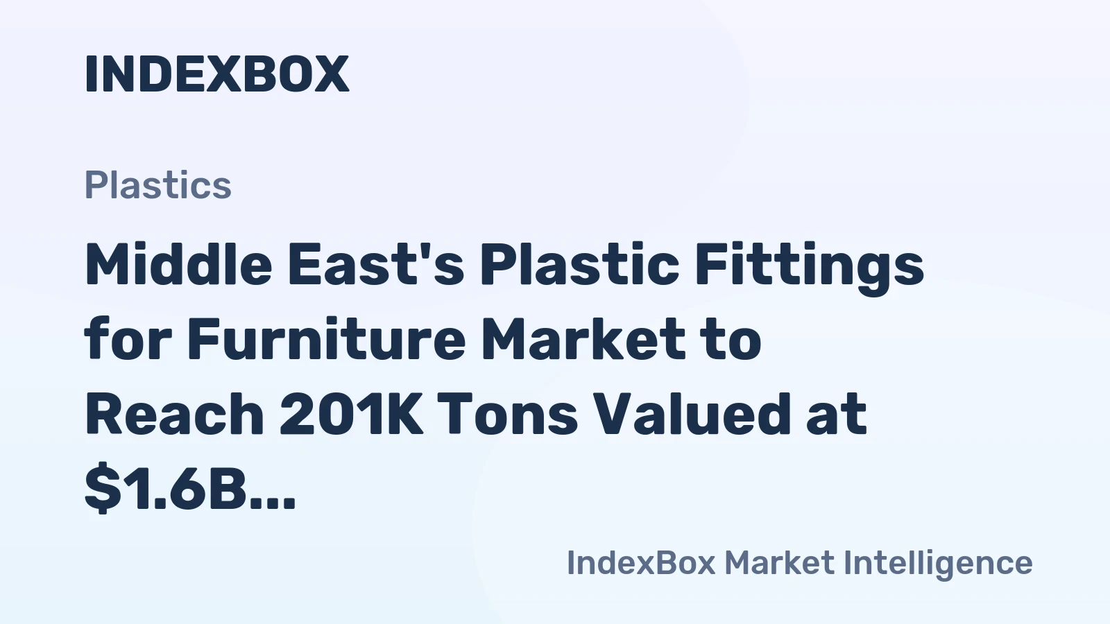 Middle East's Plastic Fittings for Furniture Market to Reach 201K Tons Valued at $1.6B by 2035