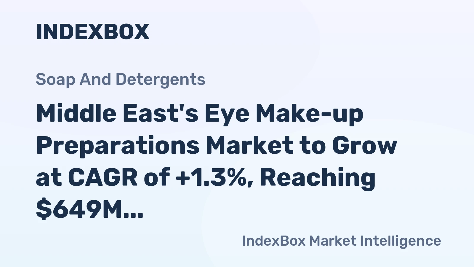 Middle East's Eye Make-up Preparations Market to Grow at CAGR of +1.3%, Reaching $649M by 2035