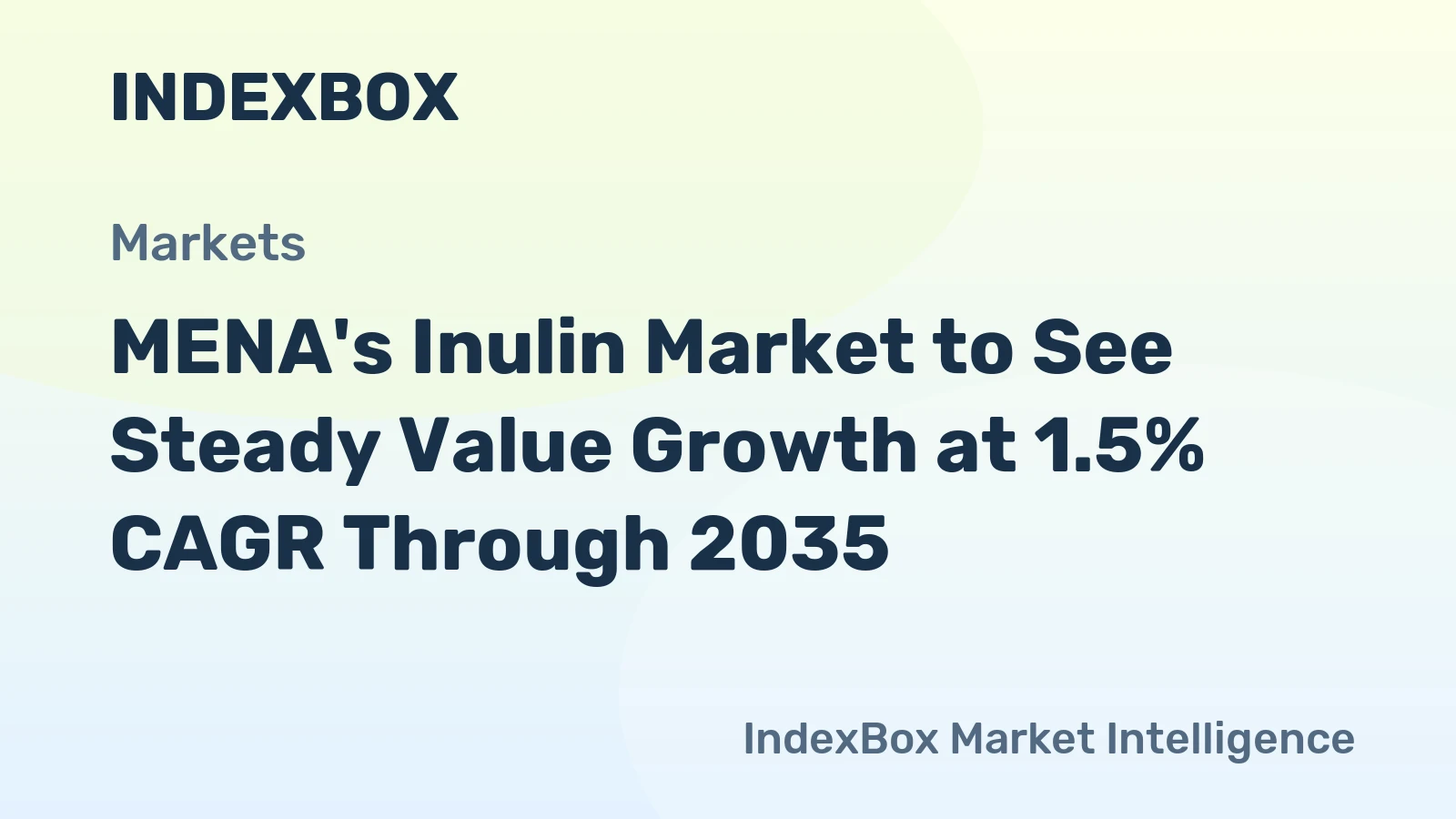 MENA's Inulin Market to See Steady Value Growth at 1.5% CAGR Through 2035