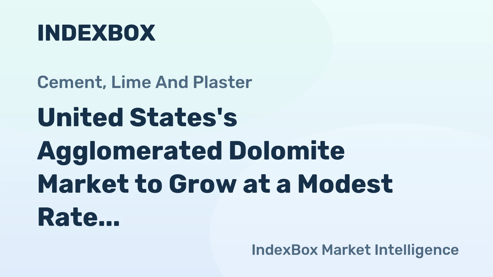 United States's Agglomerated Dolomite Market to Grow at a Modest Rate of +0.5% CAGR over the Next Decade