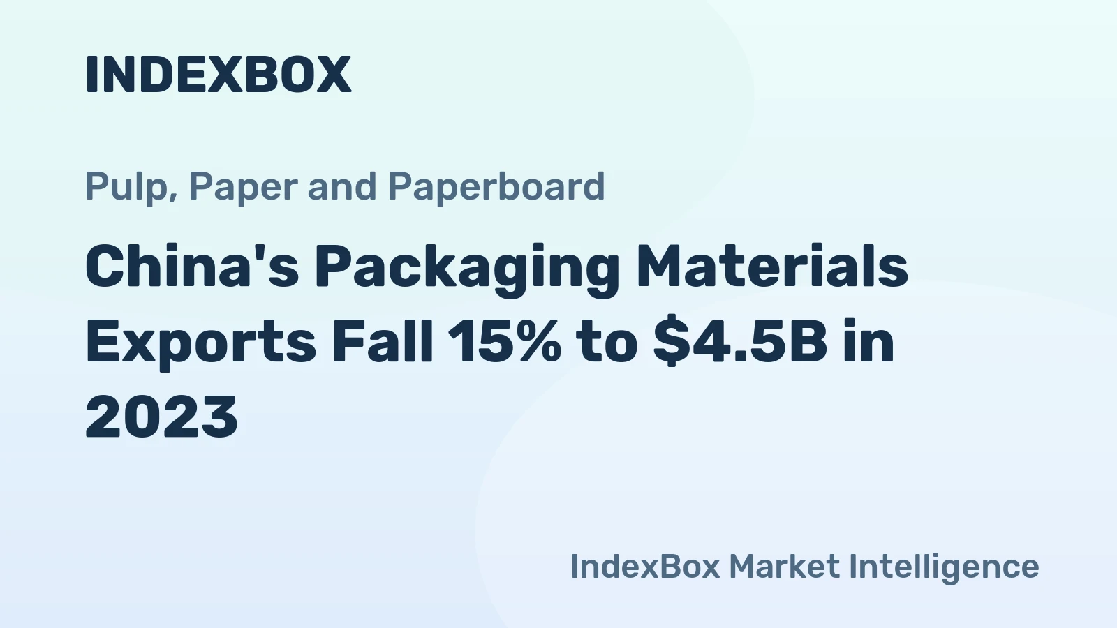 China's Packaging Materials Exports Fall 15% to $4.5B in 2023