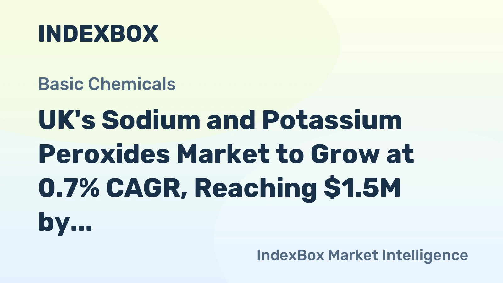 UK's Sodium and Potassium Peroxides Market to Grow at 0.7% CAGR, Reaching $1.5M by 2035