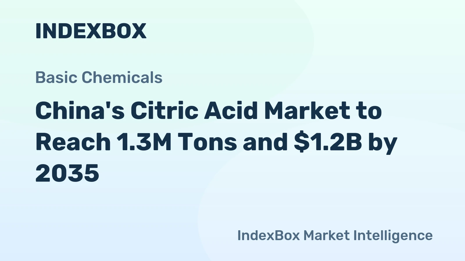China's Citric Acid Market to Reach 1.3M Tons and $1.2B by 2035