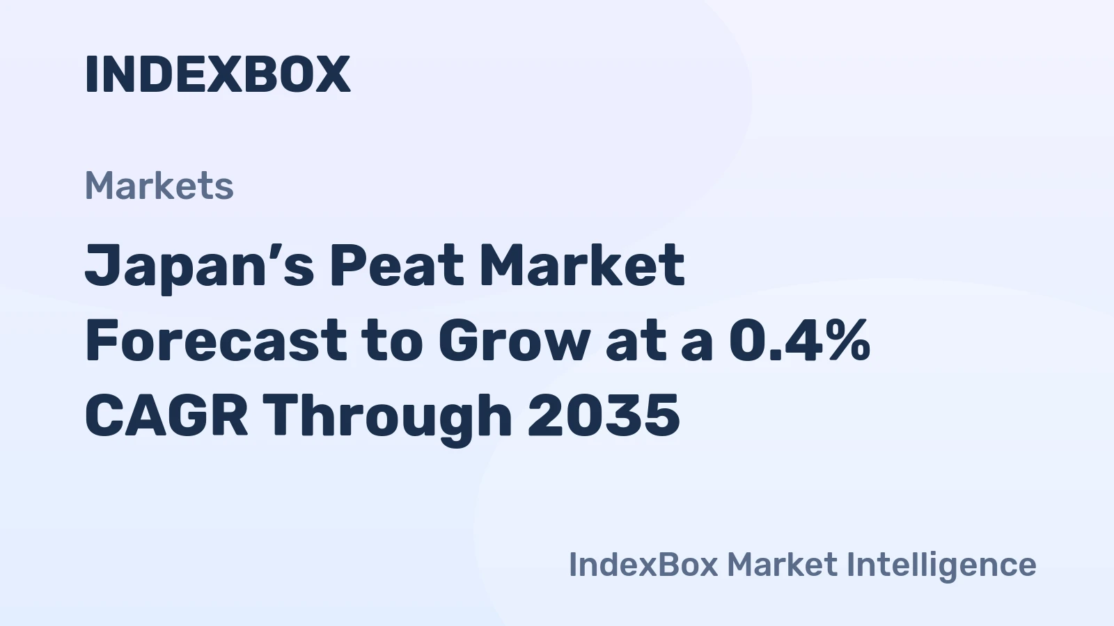 Japan’s Peat Market Forecast to Grow at a 0.4% CAGR Through 2035