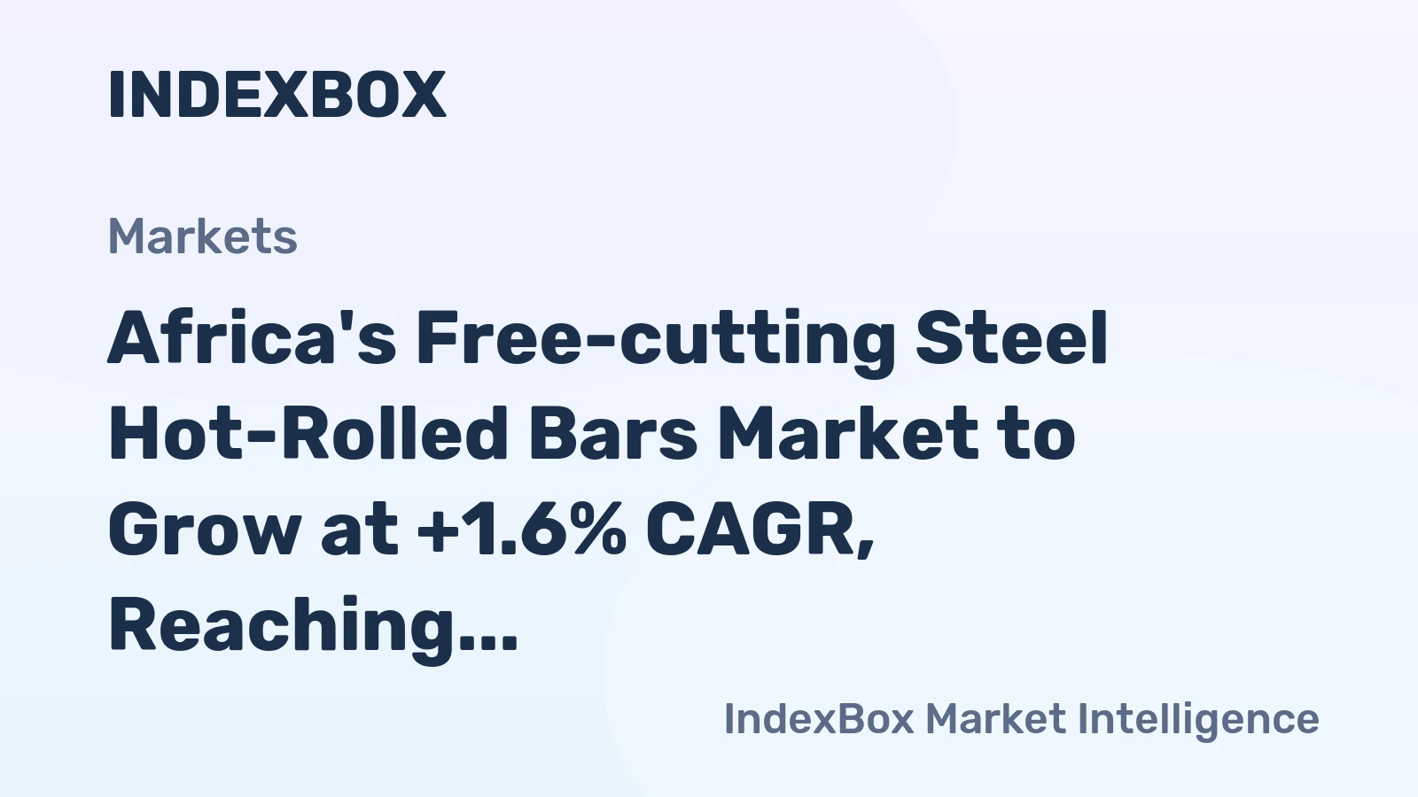 Africa's Free-cutting Steel Hot-Rolled Bars Market to Grow at +1.6% CAGR, Reaching $46M by 2035