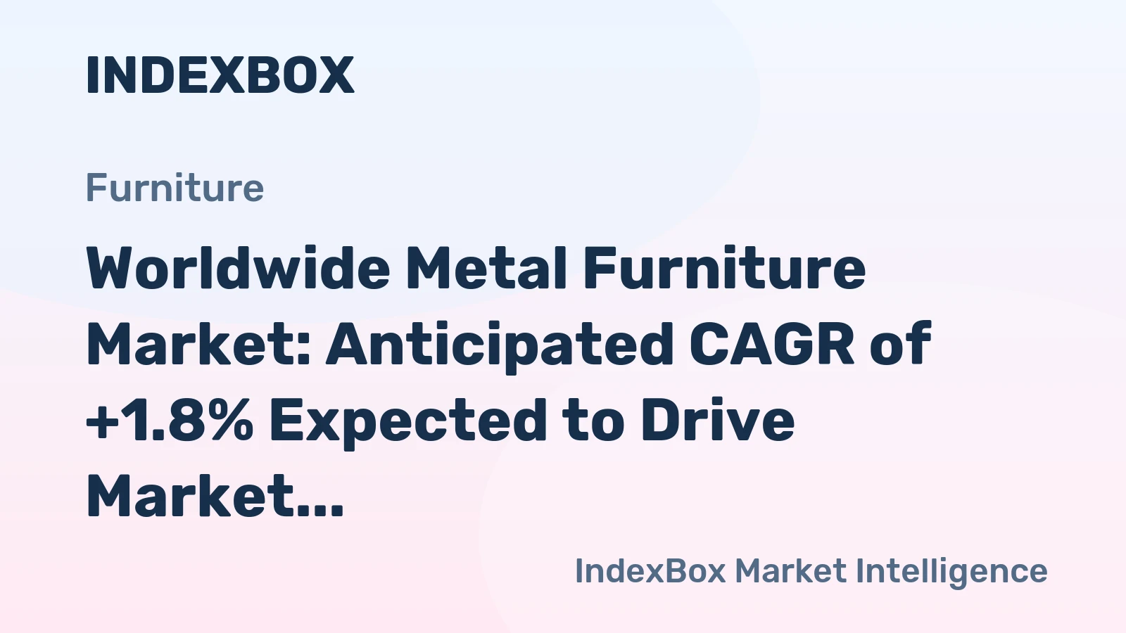 Worldwide Metal Furniture Market: Anticipated CAGR of +1.8% Expected to Drive Market Volume to 24M Tons by 2035