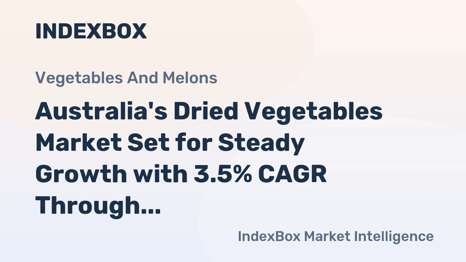Australia's Dried Vegetables Market Set for Steady Growth with 3.5% CAGR Through 2035