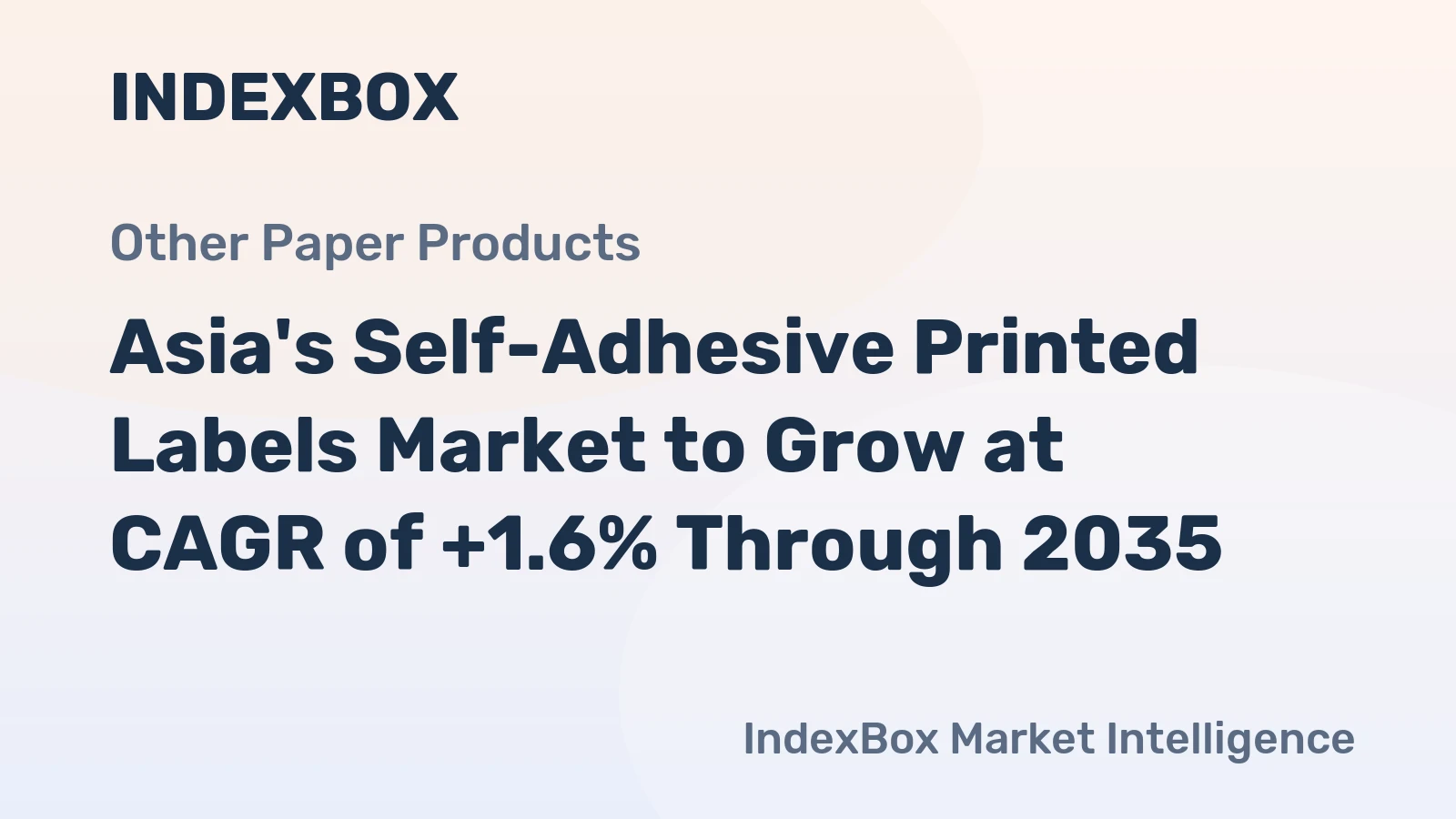 Asia's Self-Adhesive Printed Labels Market to Grow at CAGR of +1.6% Through 2035