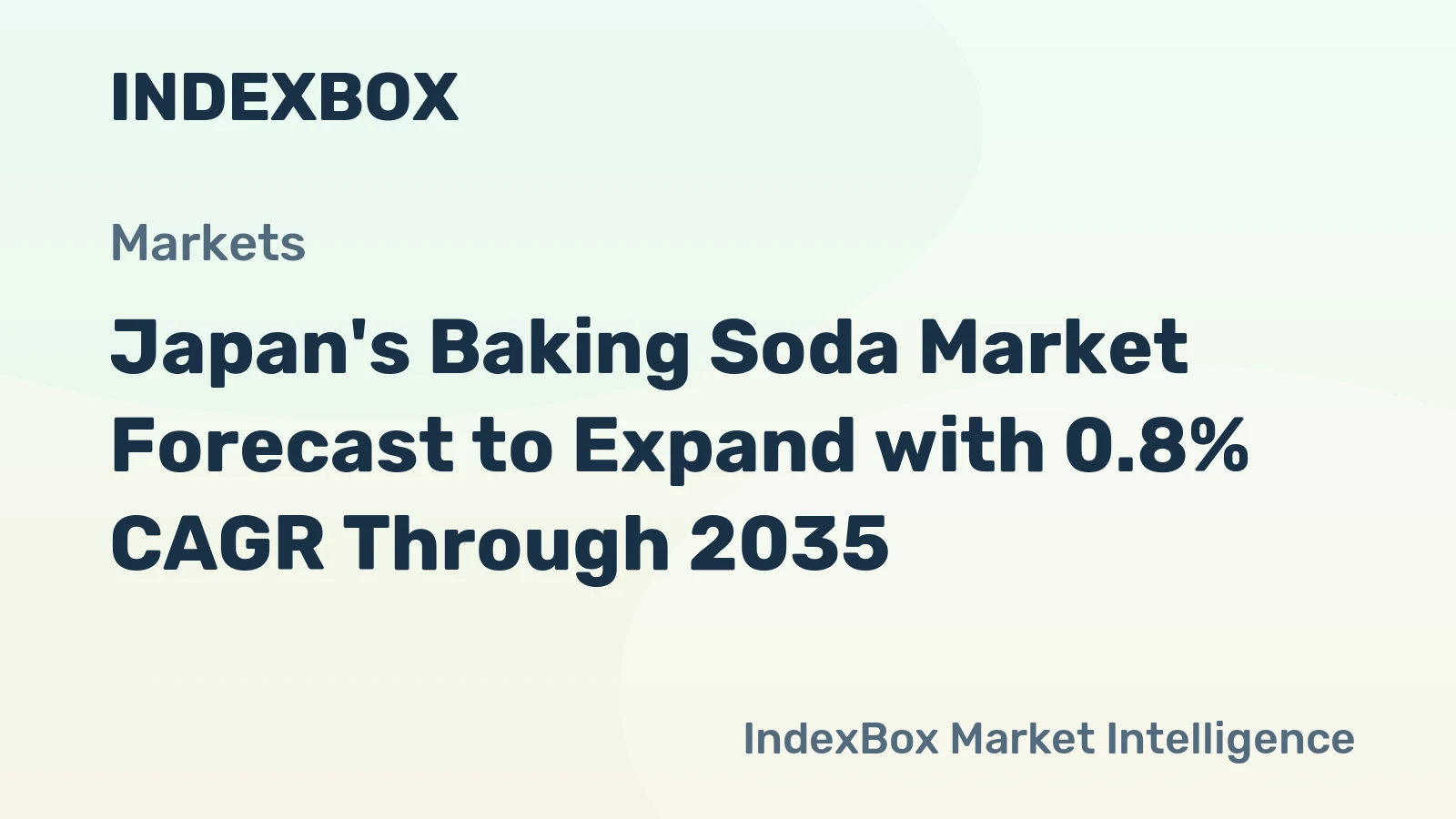 Japan's Baking Soda Market Forecast to Expand with 0.8% CAGR Through 2035