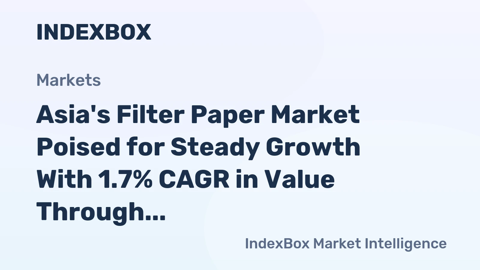 Asia's Filter Paper Market Poised for Steady Growth With 1.7% CAGR in Value Through 2035