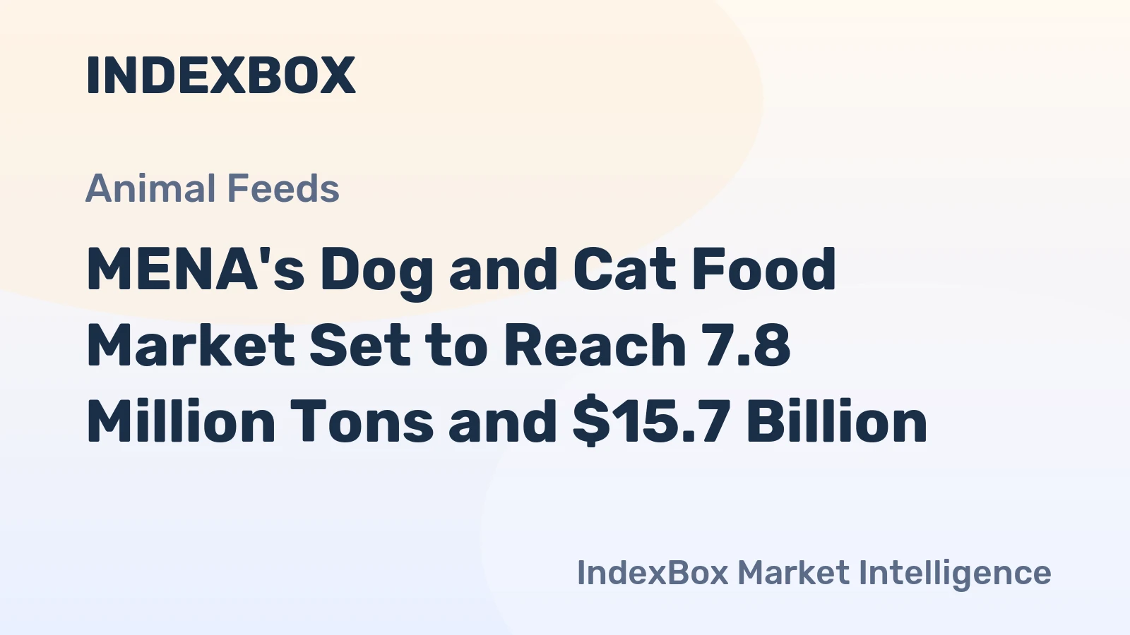MENA's Dog and Cat Food Market Set to Reach 7.8 Million Tons and $15.7 Billion