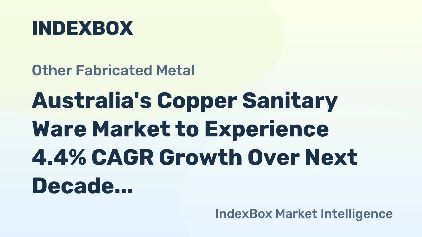 Australia's Copper Sanitary Ware Market to Experience 4.4% CAGR Growth Over Next Decade