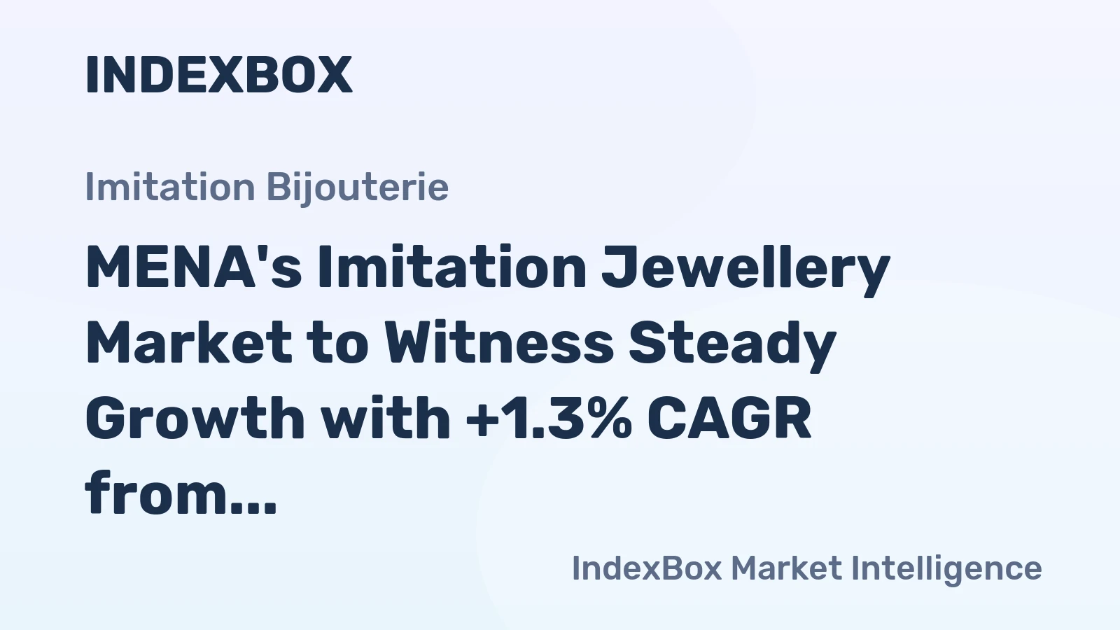 MENA's Imitation Jewellery Market to Witness Steady Growth with +1.3% CAGR from 2024 to 2035