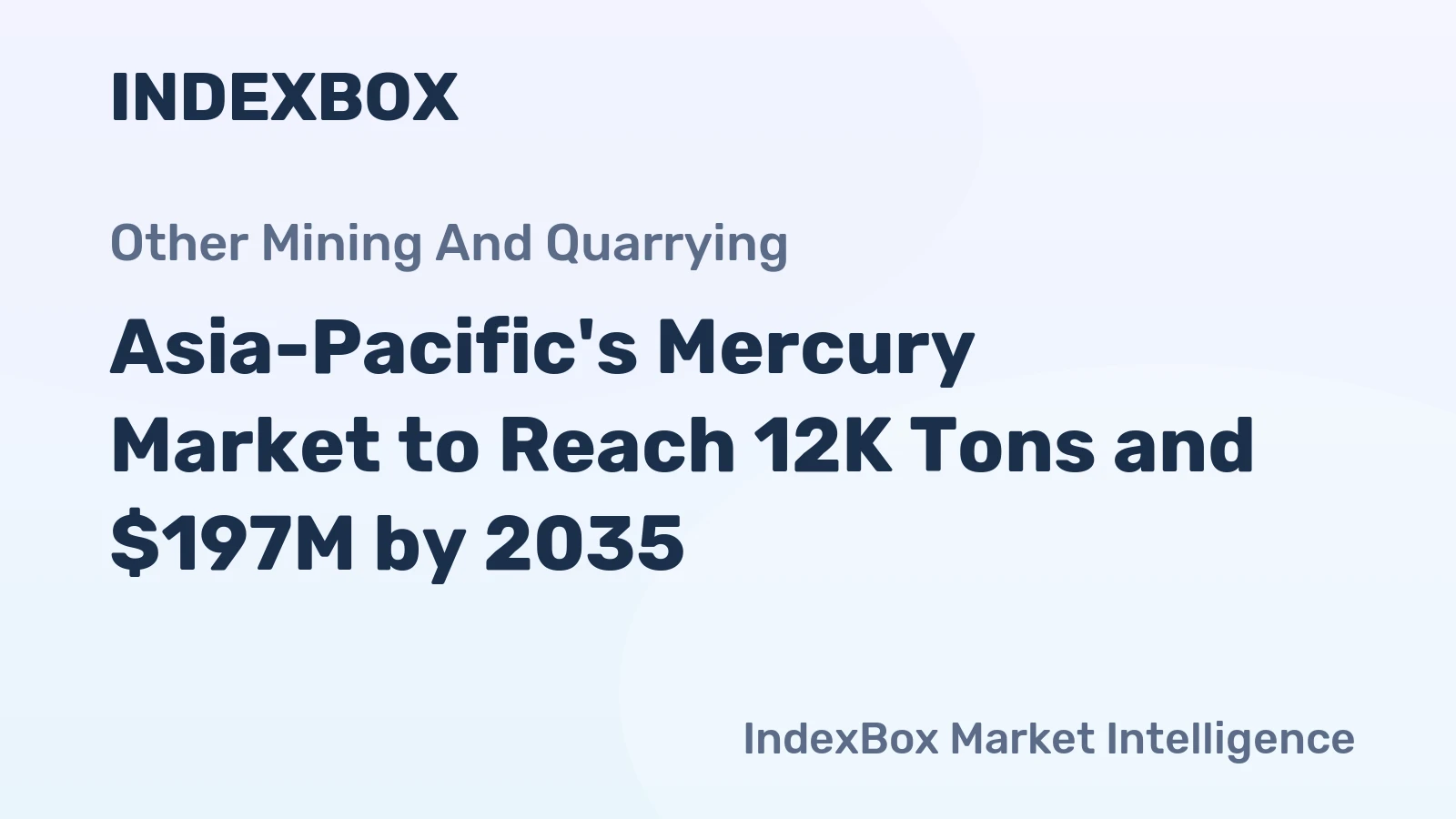 Asia-Pacific's Mercury Market to Reach 12K Tons and $197M by 2035