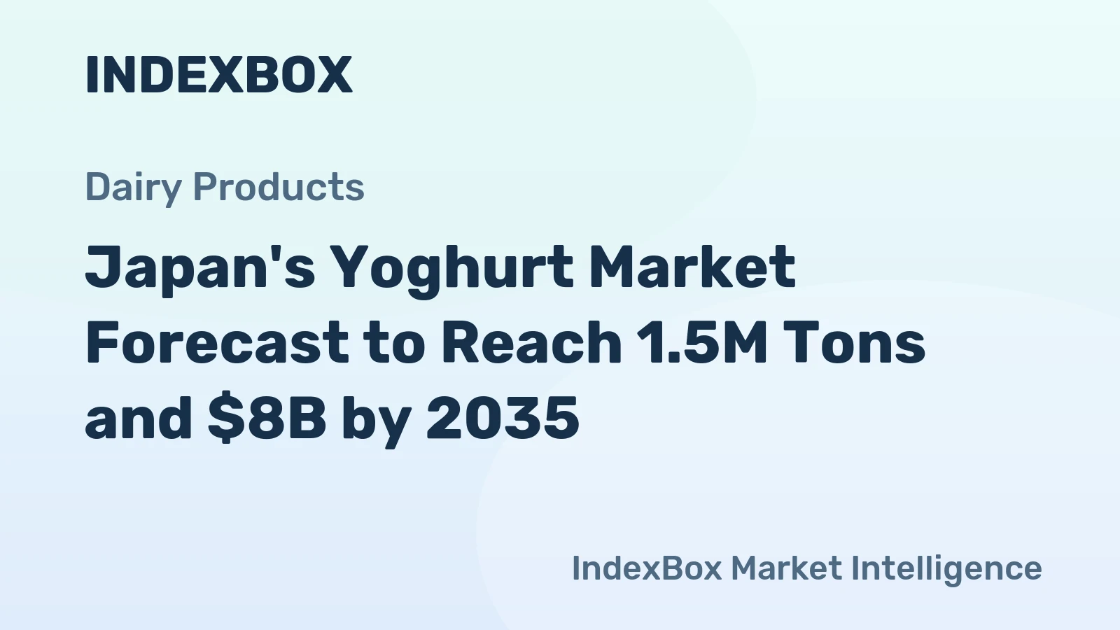 Japan's Yoghurt Market Forecast to Reach 1.5M Tons and $8B by 2035