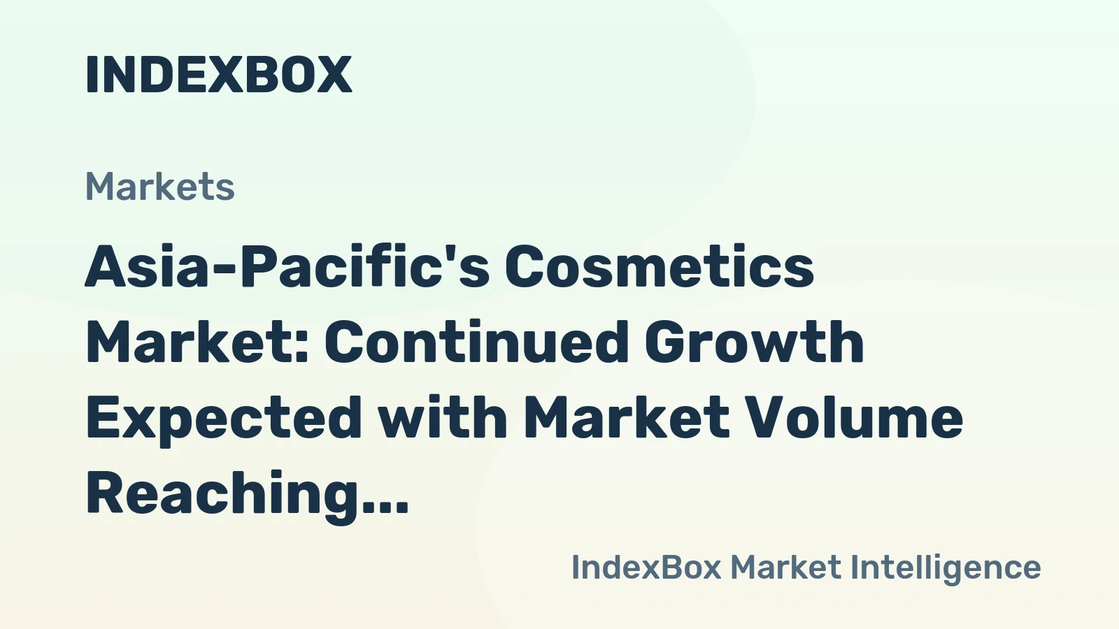 Asia-Pacific's Cosmetics Market: Continued Growth Expected with Market Volume Reaching 3.4M Tons and Market Value at $57.9B by 2035