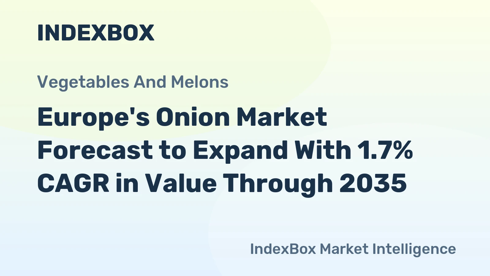 Europe's Onion Market Forecast to Expand With 1.7% CAGR in Value Through 2035