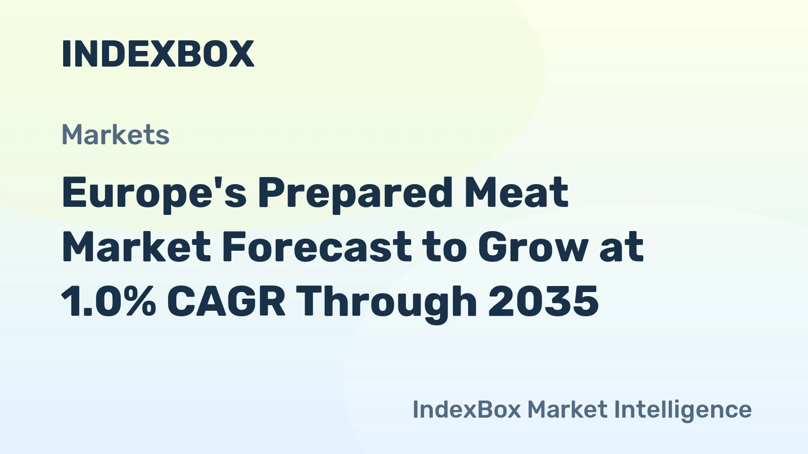Europe's Prepared Meat Market Forecast to Grow at 1.0% CAGR Through 2035