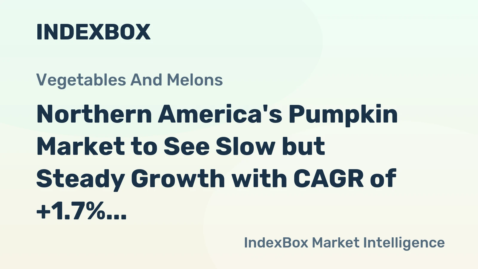 Northern America's Pumpkin Market to See Slow but Steady Growth with CAGR of +1.7%