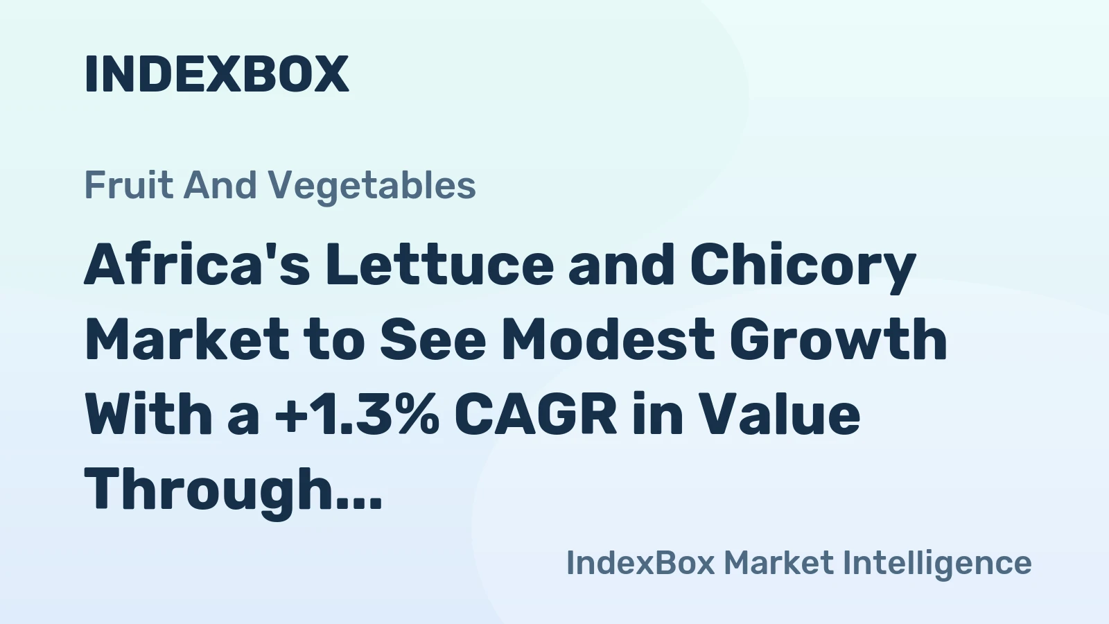 Africa's Lettuce and Chicory Market to See Modest Growth With a +1.3% CAGR in Value Through 2035