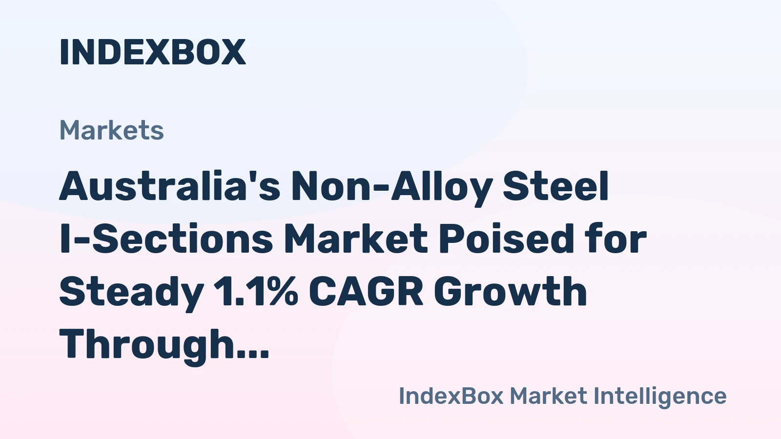 Australia's Non-Alloy Steel I-Sections Market Poised for Steady 1.1% CAGR Growth Through 2035