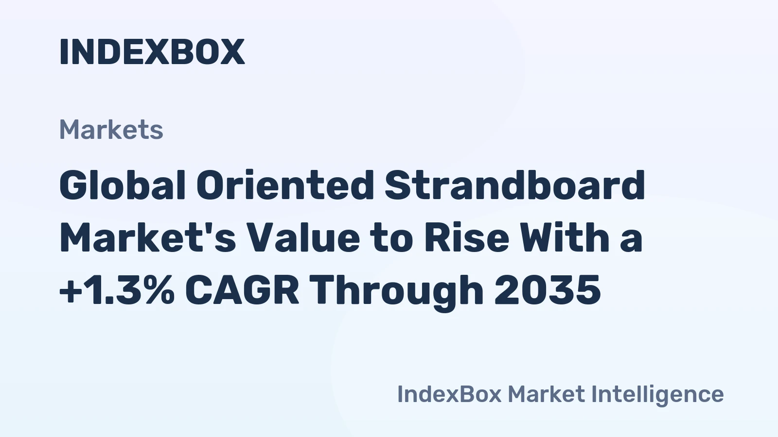 Global Oriented Strandboard Market's Value to Rise With a +1.3% CAGR Through 2035