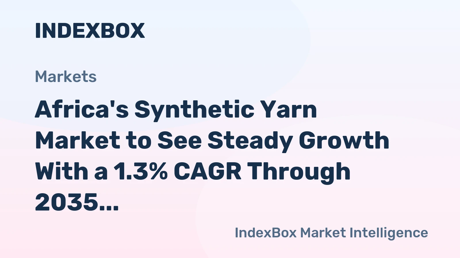 Africa's Synthetic Yarn Market to See Steady Growth With a 1.3% CAGR Through 2035