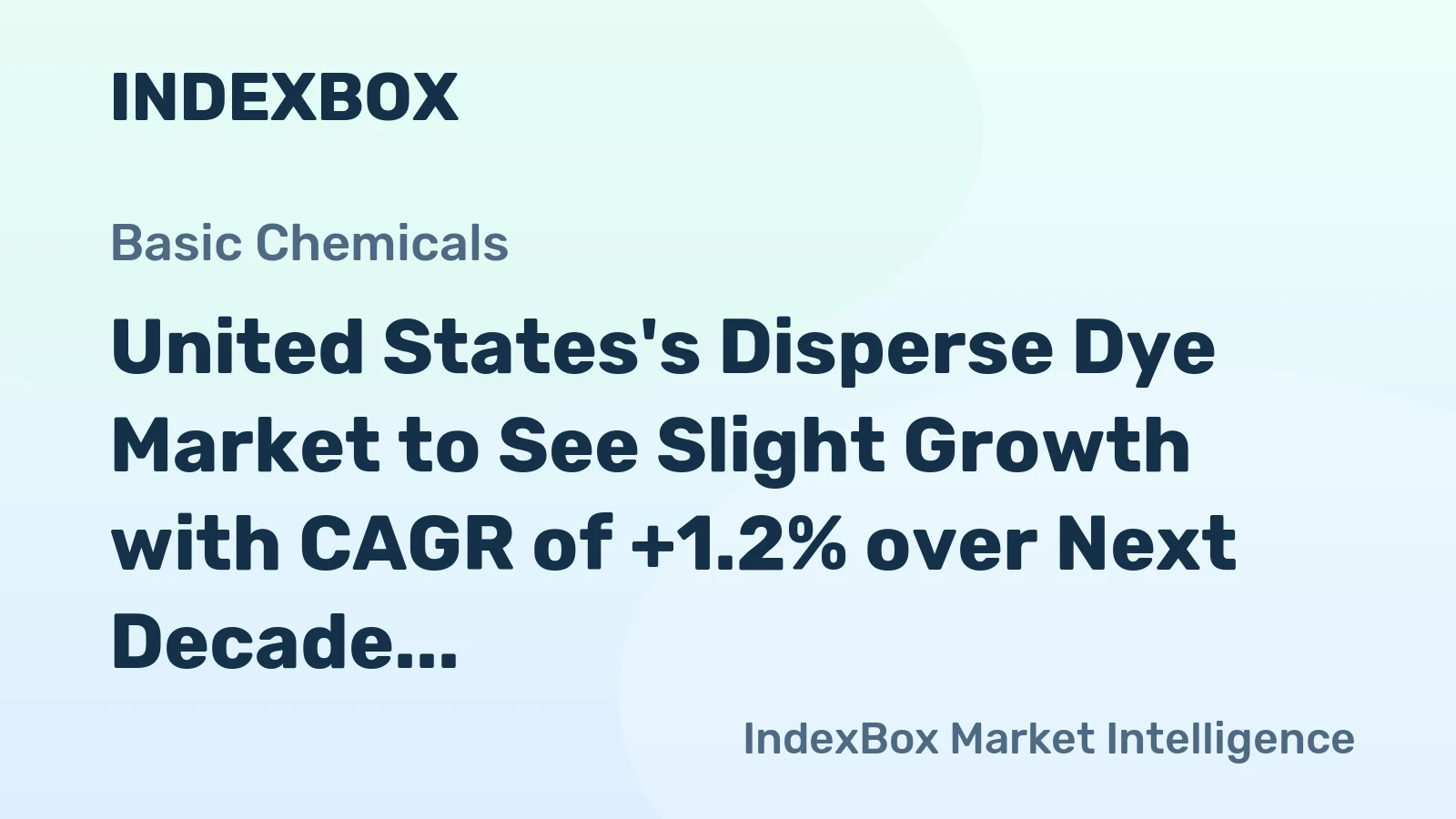United States's Disperse Dye Market to See Slight Growth with CAGR of +1.2% over Next Decade