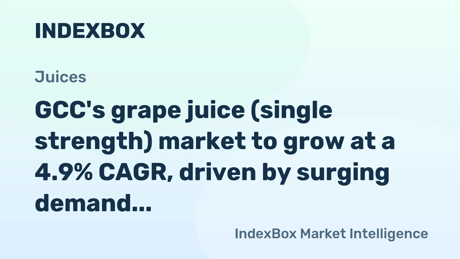 GCC's grape juice (single strength) market to grow at a 4.9% CAGR, driven by surging demand and robust import growth.