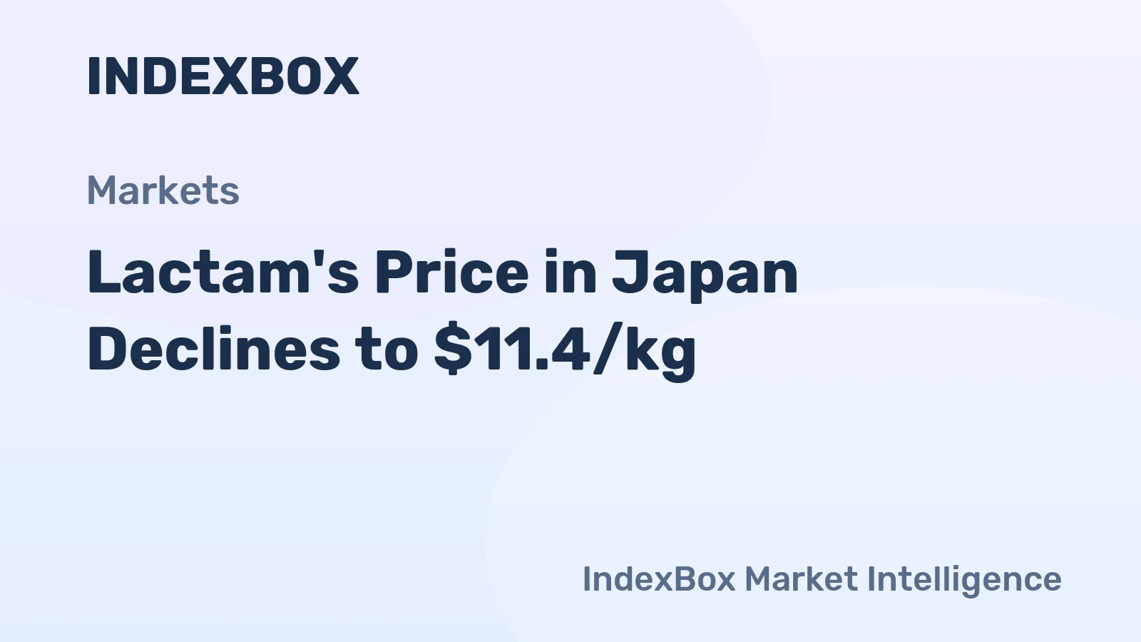 Lactam's Price in Japan Declines to $11.4/kg