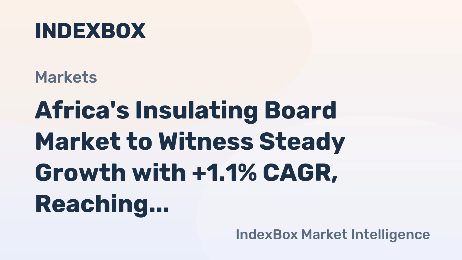 Africa's Insulating Board Market to Witness Steady Growth with +1.1% CAGR, Reaching $3B by 2035