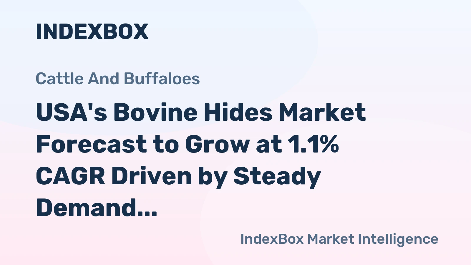 USA's Bovine Hides Market Forecast to Grow at 1.1% CAGR Driven by Steady Demand