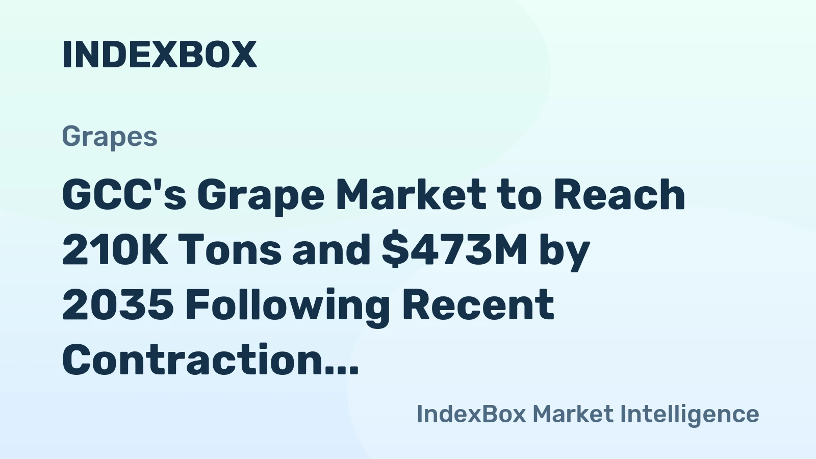 GCC's Grape Market to Reach 210K Tons and $473M by 2035 Following Recent Contraction