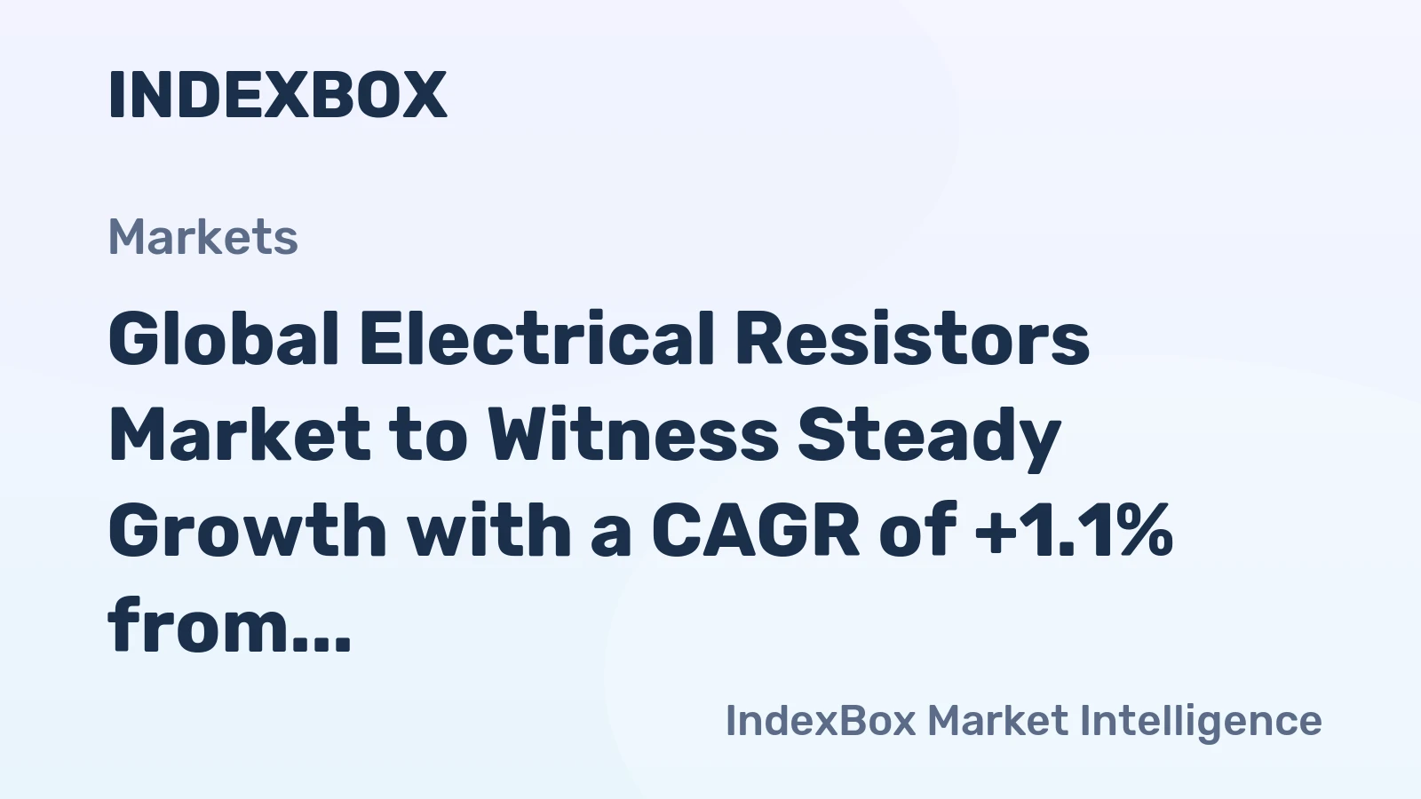 Global Electrical Resistors Market to Witness Steady Growth with a CAGR of +1.1% from 2024 to 2035