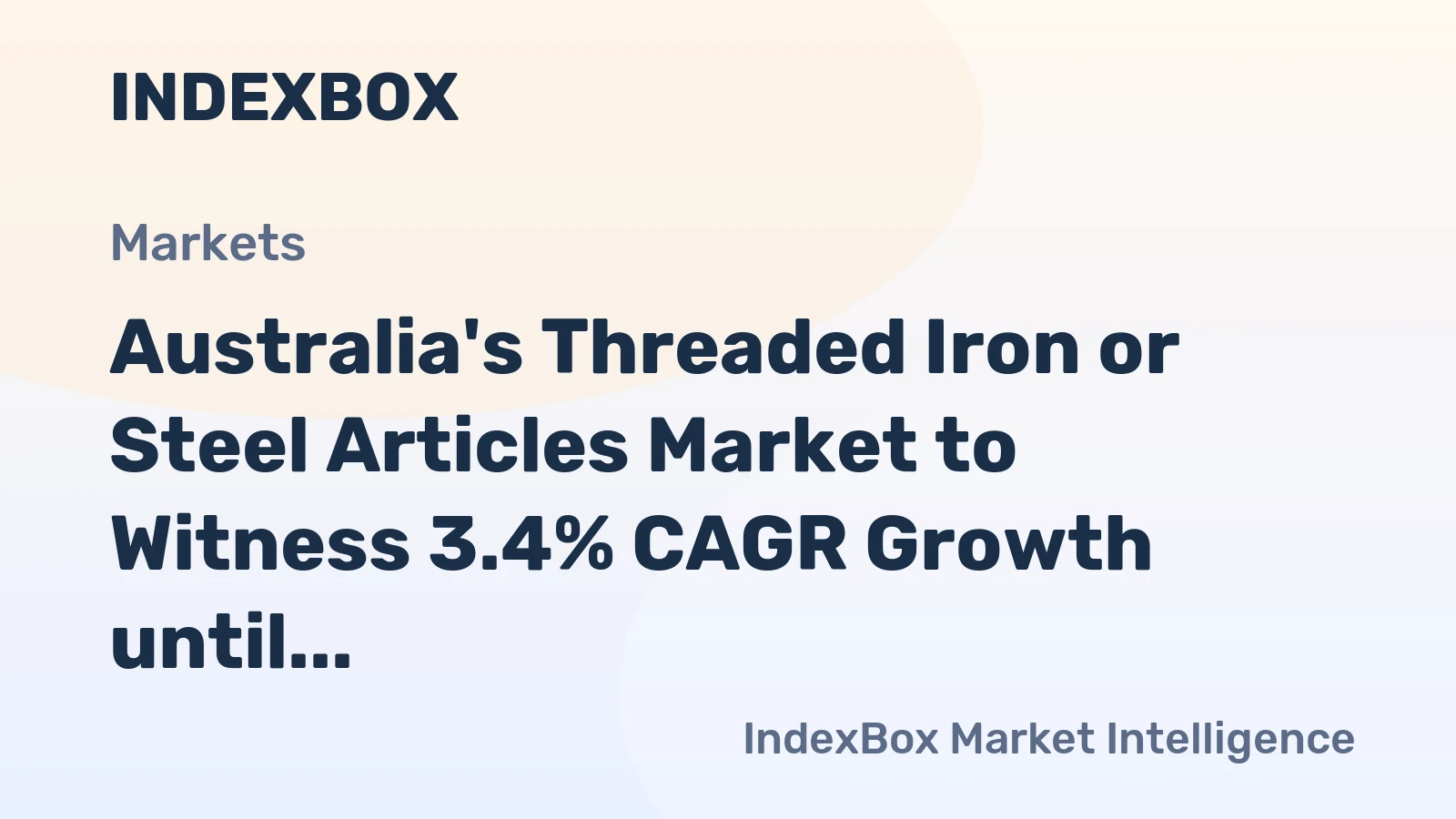 Australia's Threaded Iron or Steel Articles Market to Witness 3.4% CAGR Growth until 2035, Reaching $70M
