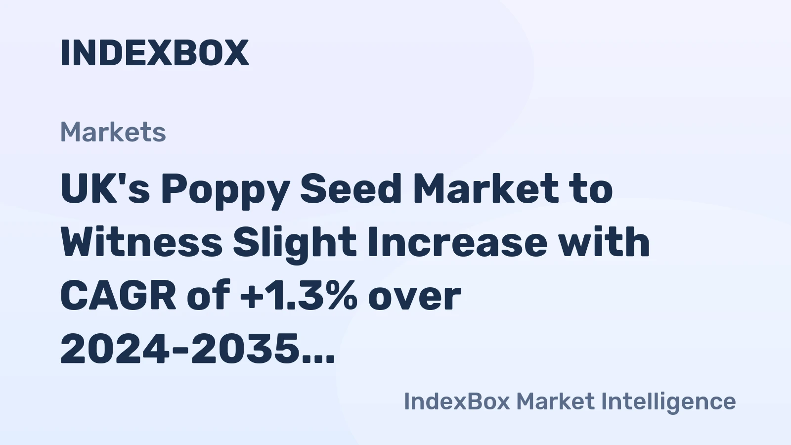 UK's Poppy Seed Market to Witness Slight Increase with CAGR of +1.3% over 2024-2035