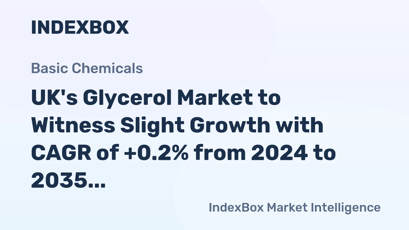 UK's Glycerol Market to Witness Slight Growth with CAGR of +0.2% from 2024 to 2035
