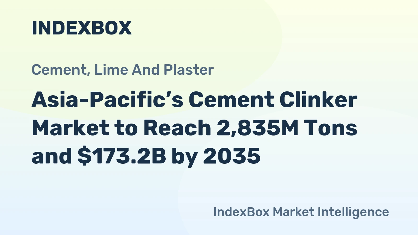 Asia-Pacific’s Cement Clinker Market to Reach 2,835M Tons and $173.2B by 2035