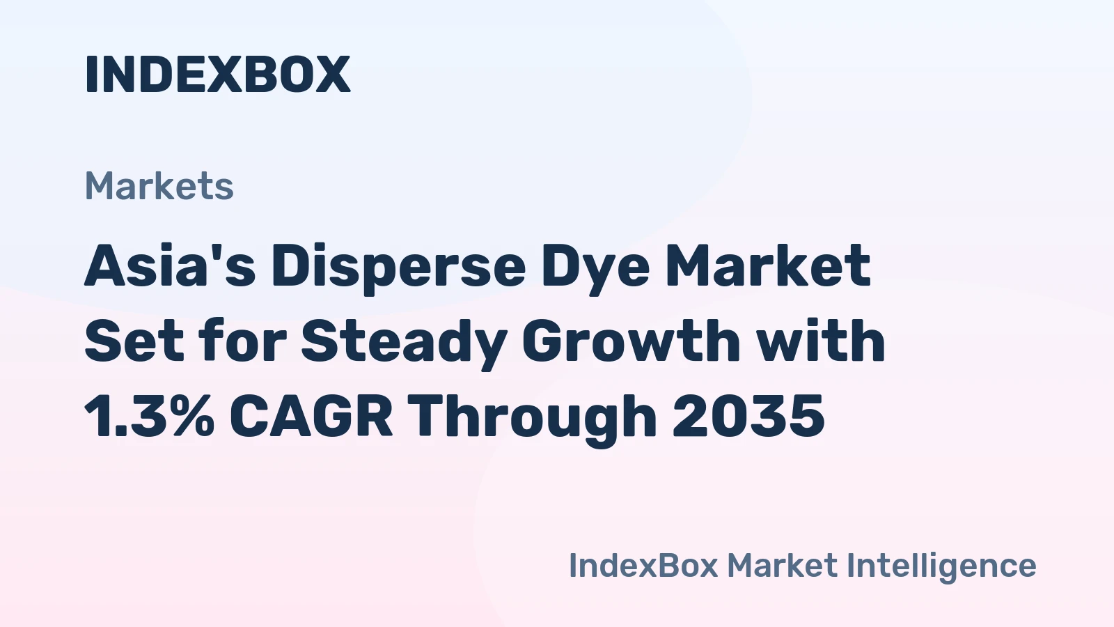 Asia's Disperse Dye Market Set for Steady Growth with 1.3% CAGR Through 2035