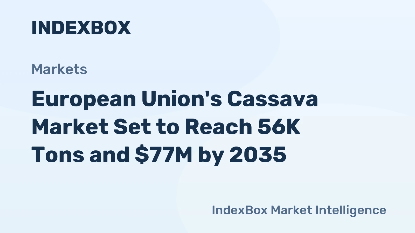European Union's Cassava Market Set to Reach 56K Tons and $77M by 2035