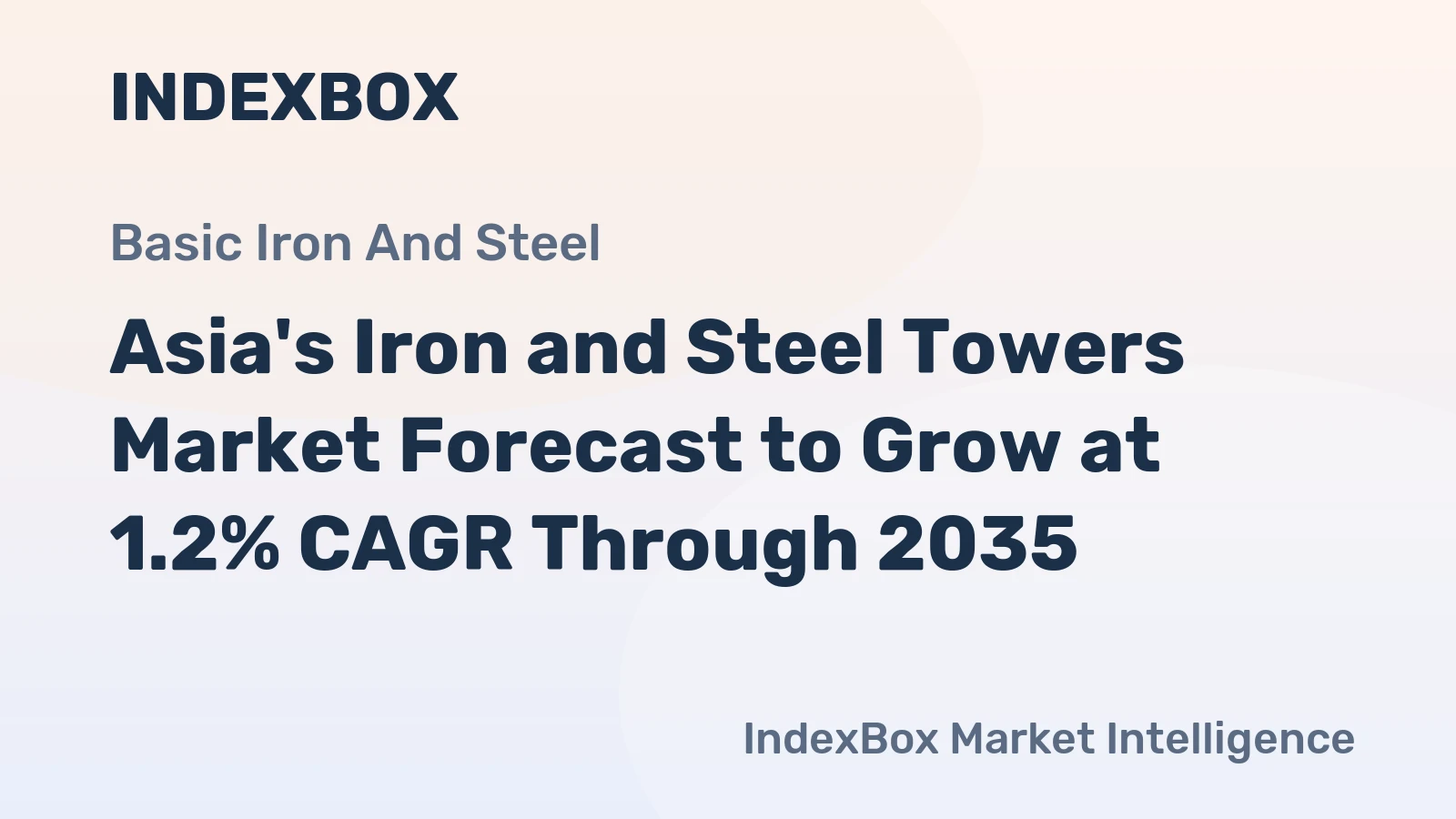 Asia's Iron and Steel Towers Market Forecast to Grow at 1.2% CAGR Through 2035