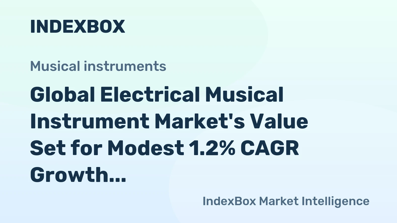 Global Electrical Musical Instrument Market's Value Set for Modest 1.2% CAGR Growth Through 2035