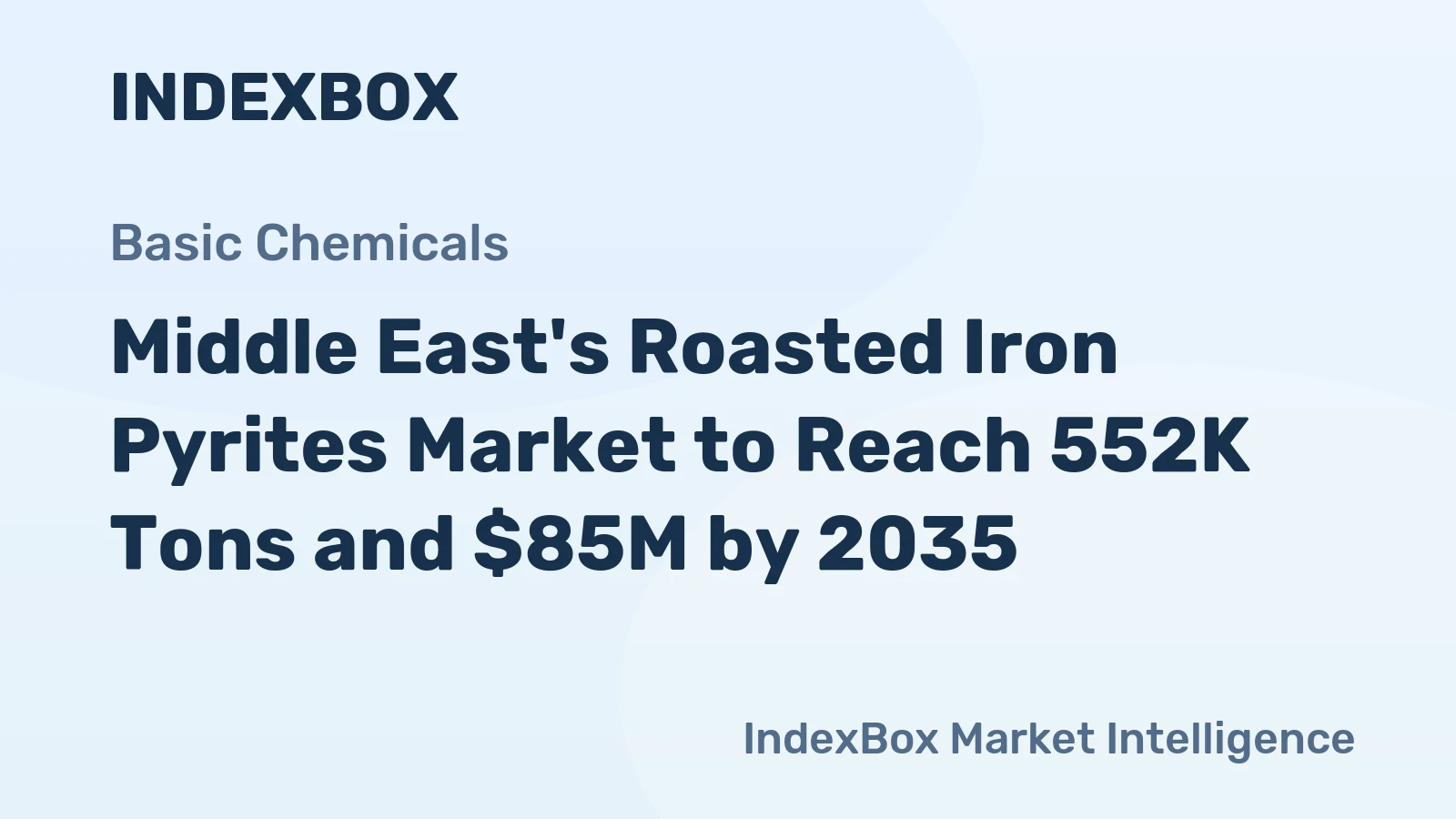 Middle East's Roasted Iron Pyrites Market to Reach 552K Tons and $85M by 2035