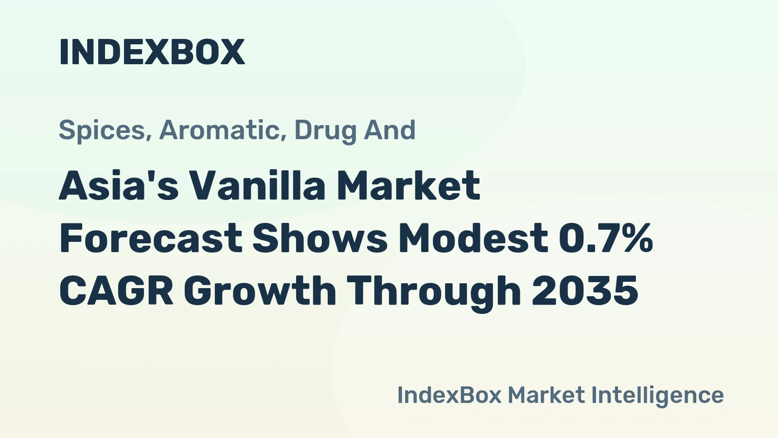 Asia's Vanilla Market Forecast Shows Modest 0.7% CAGR Growth Through 2035