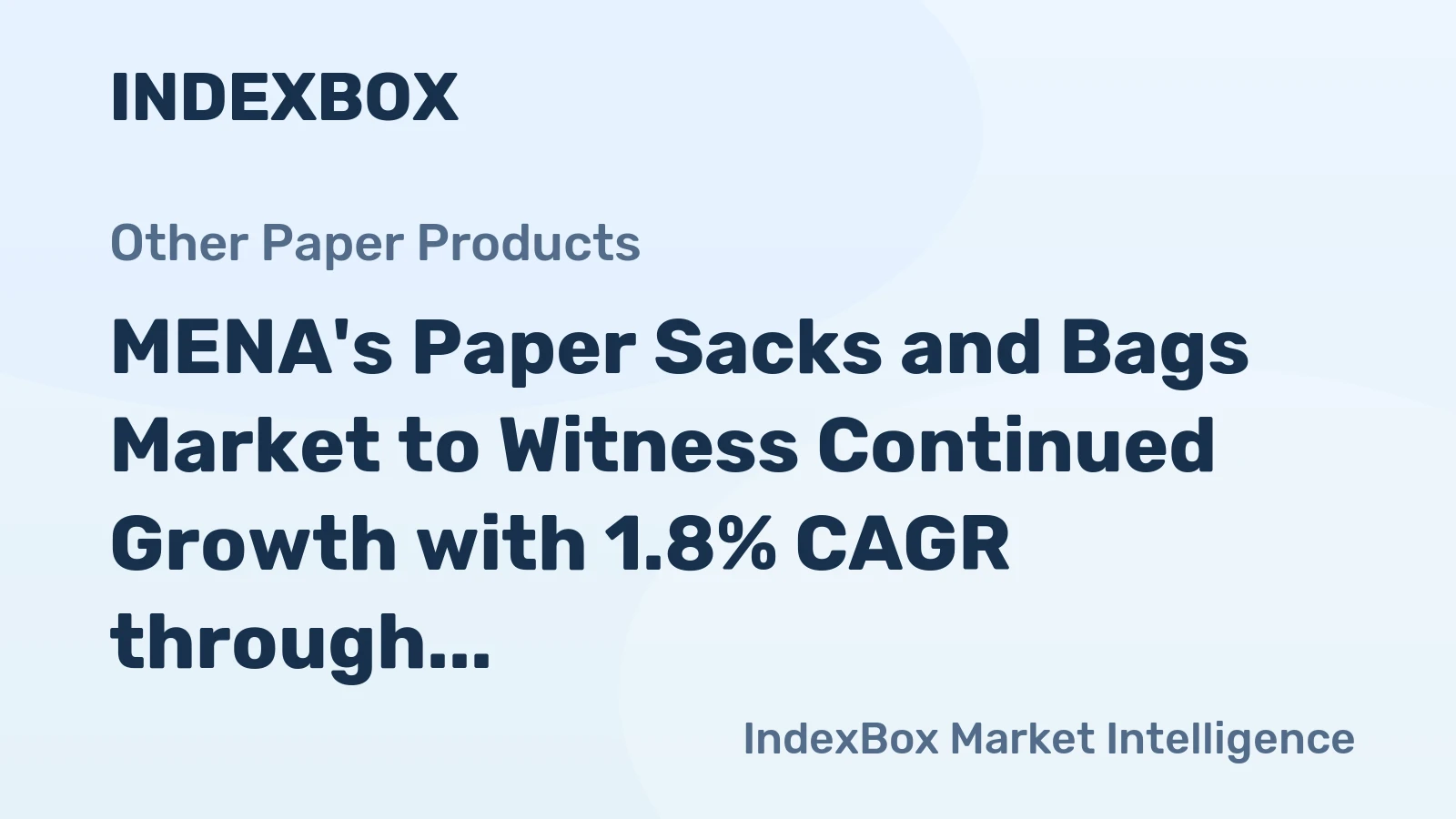 MENA's Paper Sacks and Bags Market to Witness Continued Growth with 1.8% CAGR through 2035