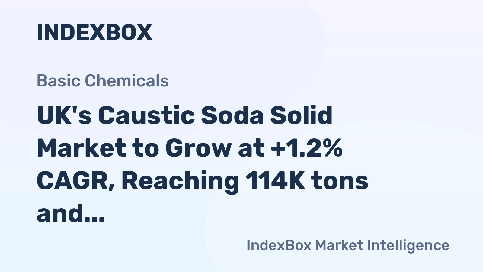 UK's Caustic Soda Solid Market to Grow at +1.2% CAGR, Reaching 114K tons and $93M by 2035