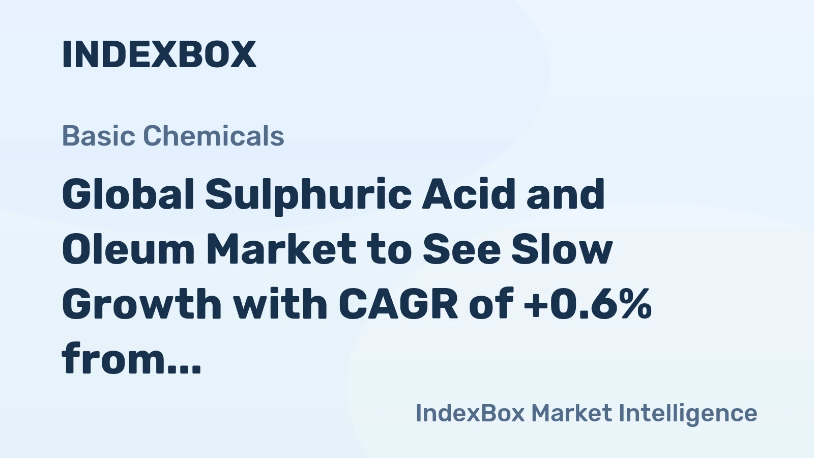Global Sulphuric Acid and Oleum Market to See Slow Growth with CAGR of +0.6% from 2024 to 2035