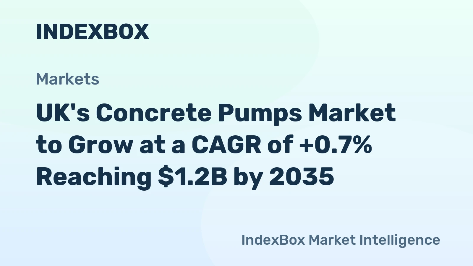 UK's Concrete Pumps Market to Grow at a CAGR of +0.7% Reaching $1.2B by 2035