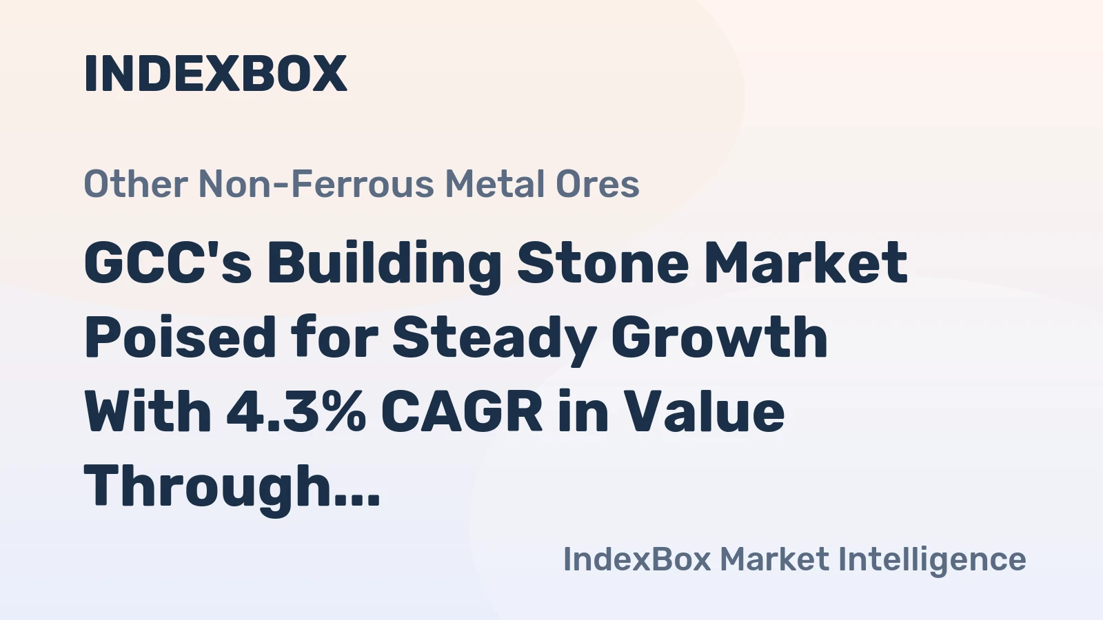 GCC's Building Stone Market Poised for Steady Growth With 4.3% CAGR in Value Through 2035